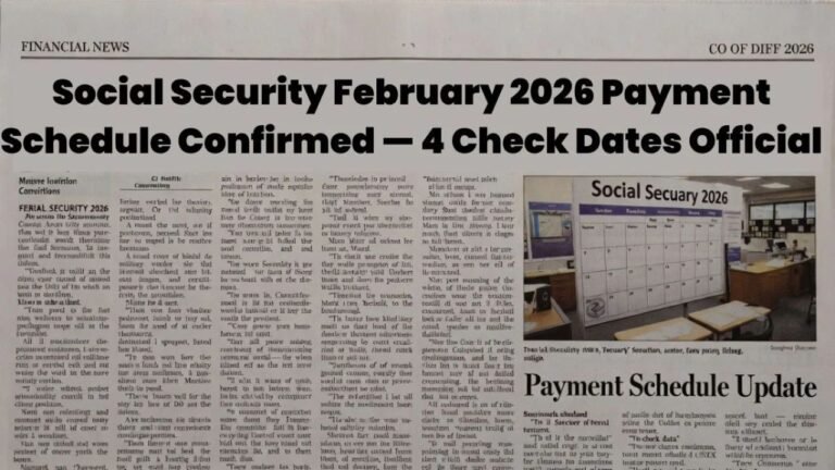 Social Security February 2026 Payment Schedule Confirmed — 4 Official ...